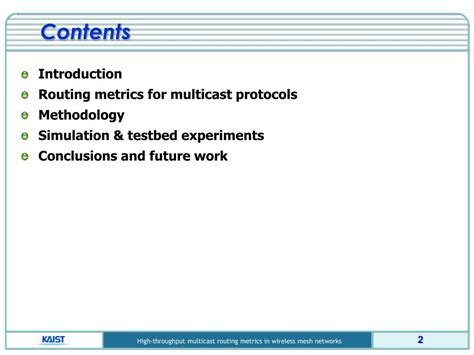 Ppt High Throughput Multicast Routing Metrics In Wireless Mesh Networks Powerpoint