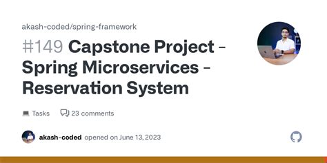 Capstone Project Spring Microservices Reservation System · Akash Coded Spring Framework