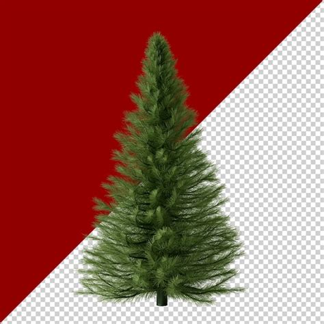 premium psd christmas tree isolated 3d render