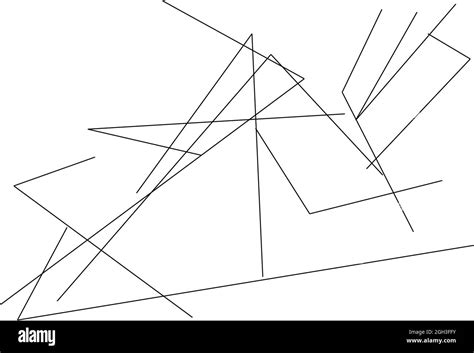 Random Structure Of Angular Geometric Lines Element Irregular Abstract Lines Element Vector