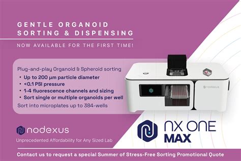 Nodexus NX One MAX Organoid Spheroid Sorter