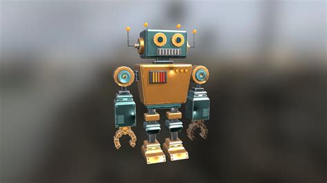 Cute Metallic Robot Bipedal Buy Royalty Free 3d Model By James Ooi