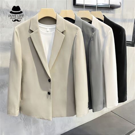 ชุดสูทผู้ชาย 1 กระดุม สไตล์เกาหลีกางเกงเอวสม็อคขาเต่อพร้อมส่งyjkb 2ชิ้นเสื้อกางเกง Mandptrend