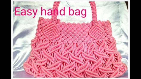 Easy Macrame Hand Bag Tutorial In Hindi Part 1 Youtube