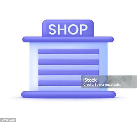 3d 스토어 아이콘입니다 상점 임대 또는 판매 구매자를 위한 부동산 중개인 온라인 쇼핑 개념입니다 비즈니스 및 상업 3차원 형태에 대한 스톡 벡터 아트 및 기타 이미지