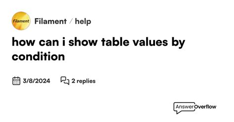 How Can I Show Table Values By Condition Filament