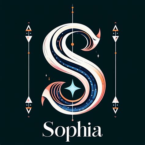 Pastel Butterfly Illustration With Name Sophia Monogram Playground