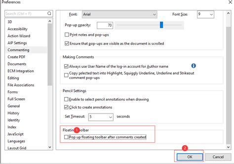 How To Disable The Mini Toolbar After An Annotation Is Created Or Selected