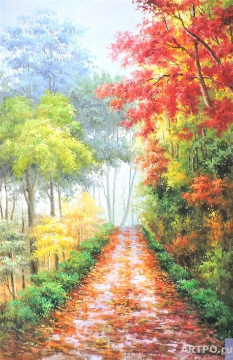 Яркая осень Картины художника Минаев Сергей Владимирович Живопись АРТПО продажа картин