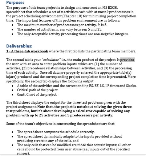 Purpose The Purpose Of This Team Project Is To Chegg Com