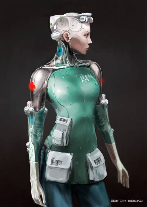 The Vehicles And Robots From Elysium Are Really Awesome Female Robot Sci Fi Concept Art