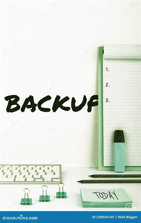 Conceptual Caption Backup Word Written On Process That Protects Important Information From