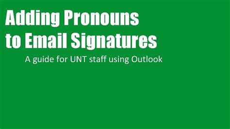 Adding Pronouns To Email Signatures A Guide For