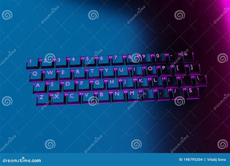 Gaming Keyboard With Led Backlit Stock Illustration Illustration Of