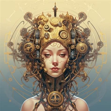 premium ai image a woman with a large head that says the number of numbers on it