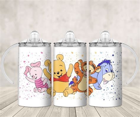 Pooh Bear 12oz Sippy Cup Bright Blanks Sublimation