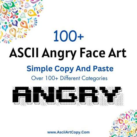 100 Angry Face Ascii Art