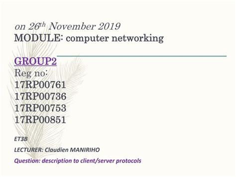 Client Server Protocol Pptx Email Internet
