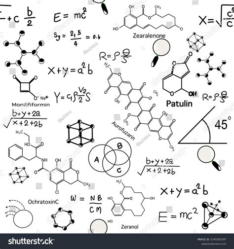 Hand Drawn Physics Formula Science Knowledge Stock Vector Royalty Free