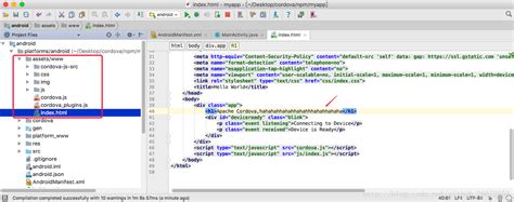 Cordova入门篇一 Ideacordova运行第一个项目idea Cordova Csdn博客