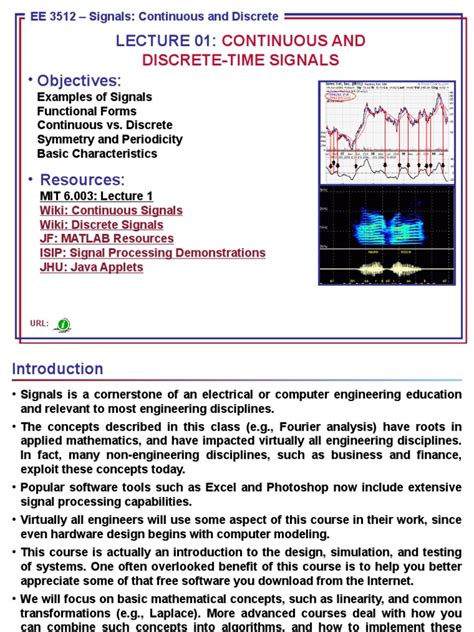 lecture 01 pdf discrete time and continuous time digital signal