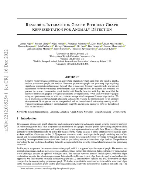 pdf resource interaction graph efficient graph representation for anomaly detection
