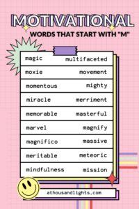 Motivational Words That Start With M A Thousand Lights