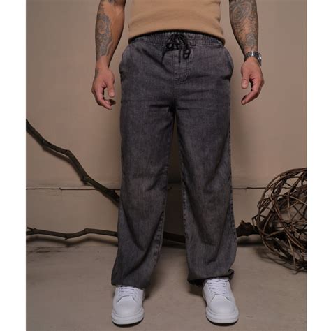 Calça Balão Masculina Jeans Baggy Estonada Larga Streetwear Sk8
