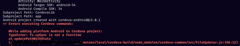 Error Building Cordova Project Cordova Meteor Forum