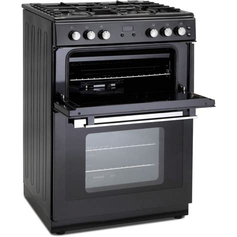Montpellier Rmc61gok 60cm Mini Range Double Oven Gas Cooker Black Appliances Direct
