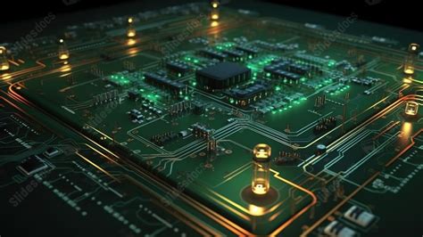 An Analog Circuit Board In A Dark Room Powerpoint Background For Free Download Slidesdocs