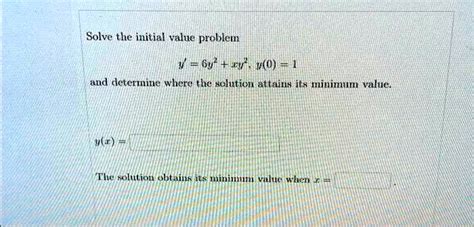 Solved The Derivative Of The Solution Is Equal To Zero