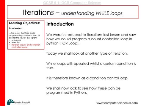 Iterations Programming Condition Controlled Loops While Loop Ppt