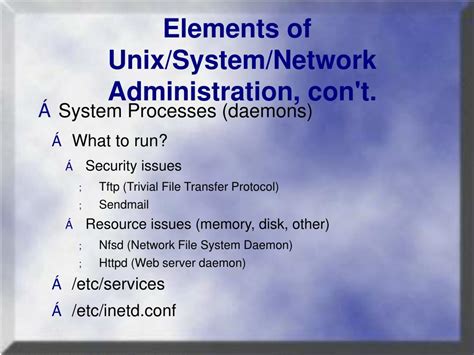 ppt elements of unix system network administration powerpoint