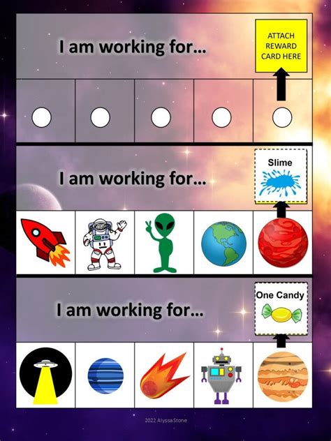 Editable Token Boards Outer Space Special Education Etsy