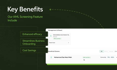 new aml screening feature in the kyb streamlines corporate compliance