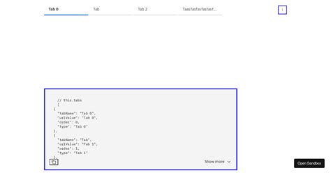 Carbonvue Dynamic Tabs Issue Codesandbox