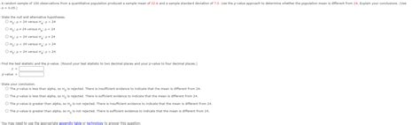 Solved α State the null and alternative Chegg com