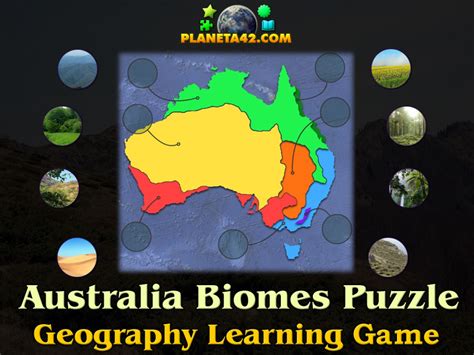 Природни Зони на Австралия Пъзел Учебна Игра по География