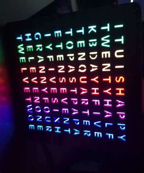Design And 3d Print An Rgb Word Clock 13 Steps With Pictures