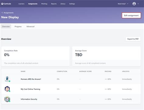 Edit In Progress Training Assignments Huntress Product Support
