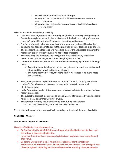 Neur3310 Complete Notes Neur3310 Neuroscience Uwa Thinkswap