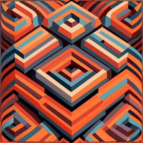 Premium Vector Thai Art Square Cubism Zigzag Geometry Patterns