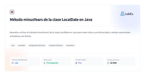 Manipulación De Fechas En Java Clase Localdate Labex
