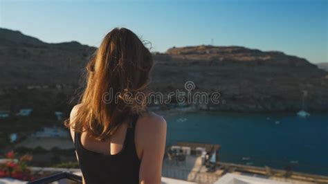 Girl On The Balcony Stock Footage Video Of Female 312395448