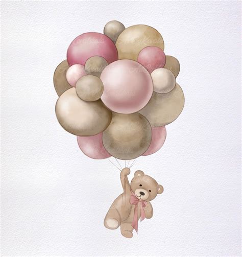 Teddy Bear Clipart Acuarela Teddy Bear PNG Baby Shower Descarga