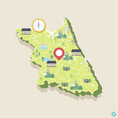 제주도 랜드마크 일러스트 Ai 다운로드 Urbanbrush