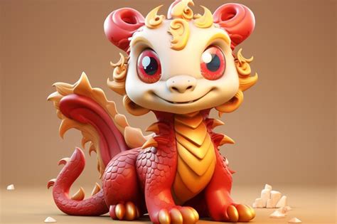 Premium Ai Image Cute Dragon Chinese