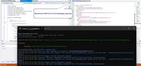 Net Visual Studio Detect The Old Azure Functions Core Tools Version