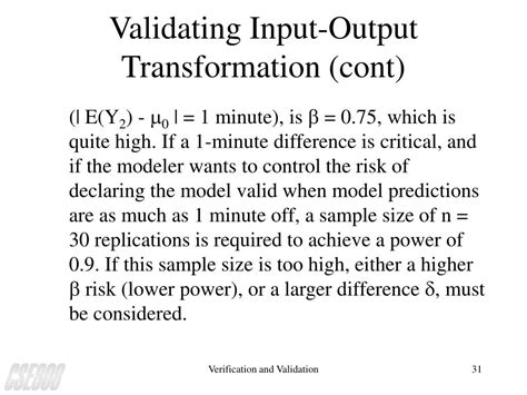 ppt verification and validation of simulation models powerpoint